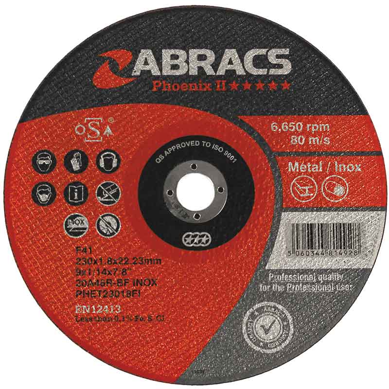 ABRACS 115mm (4 1/2") Extra Thin Cutting Discs - PHET11510FI | Tooling Superstore