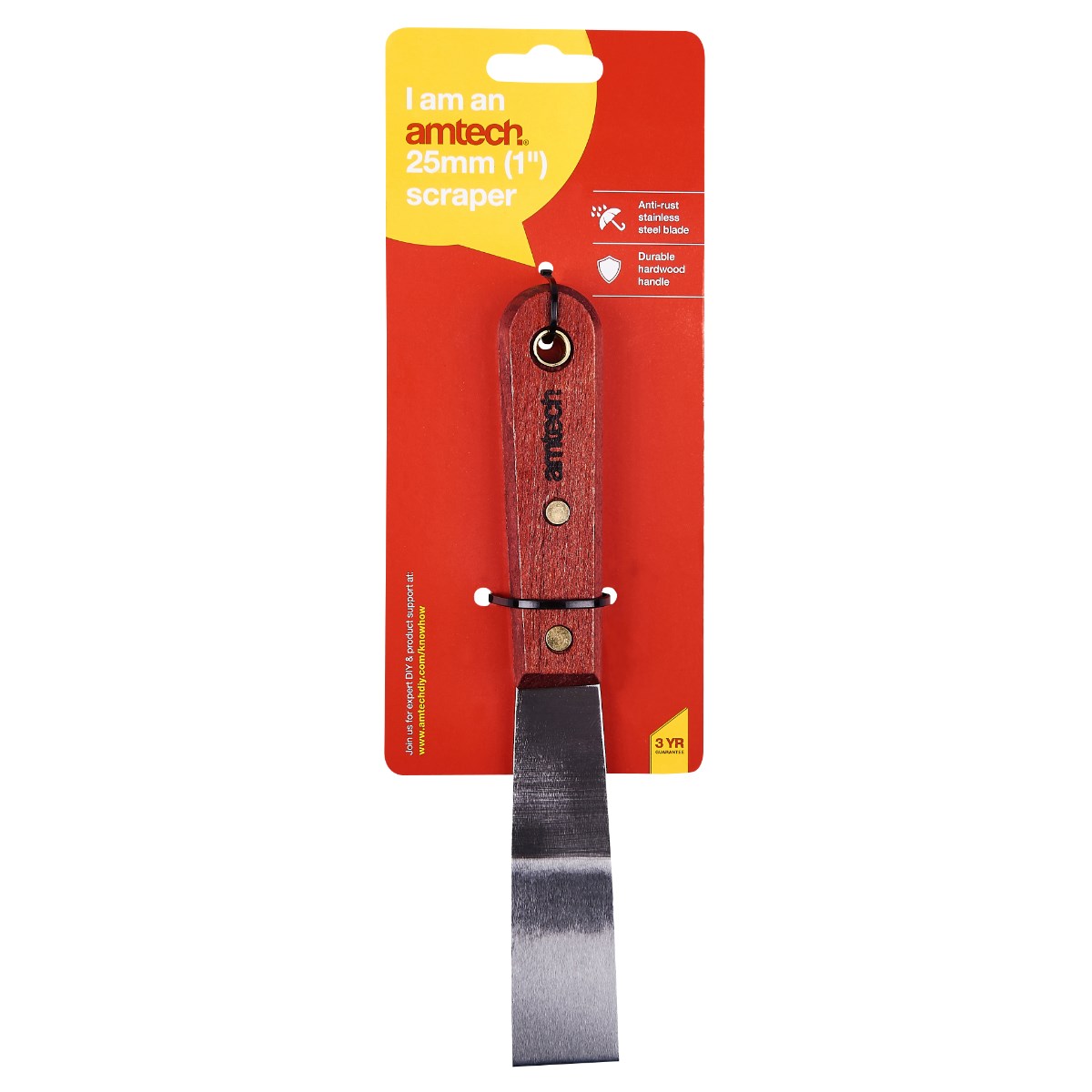 Amtech Scarper with Heavy Duty Wooden Handle | Tooling Superstore