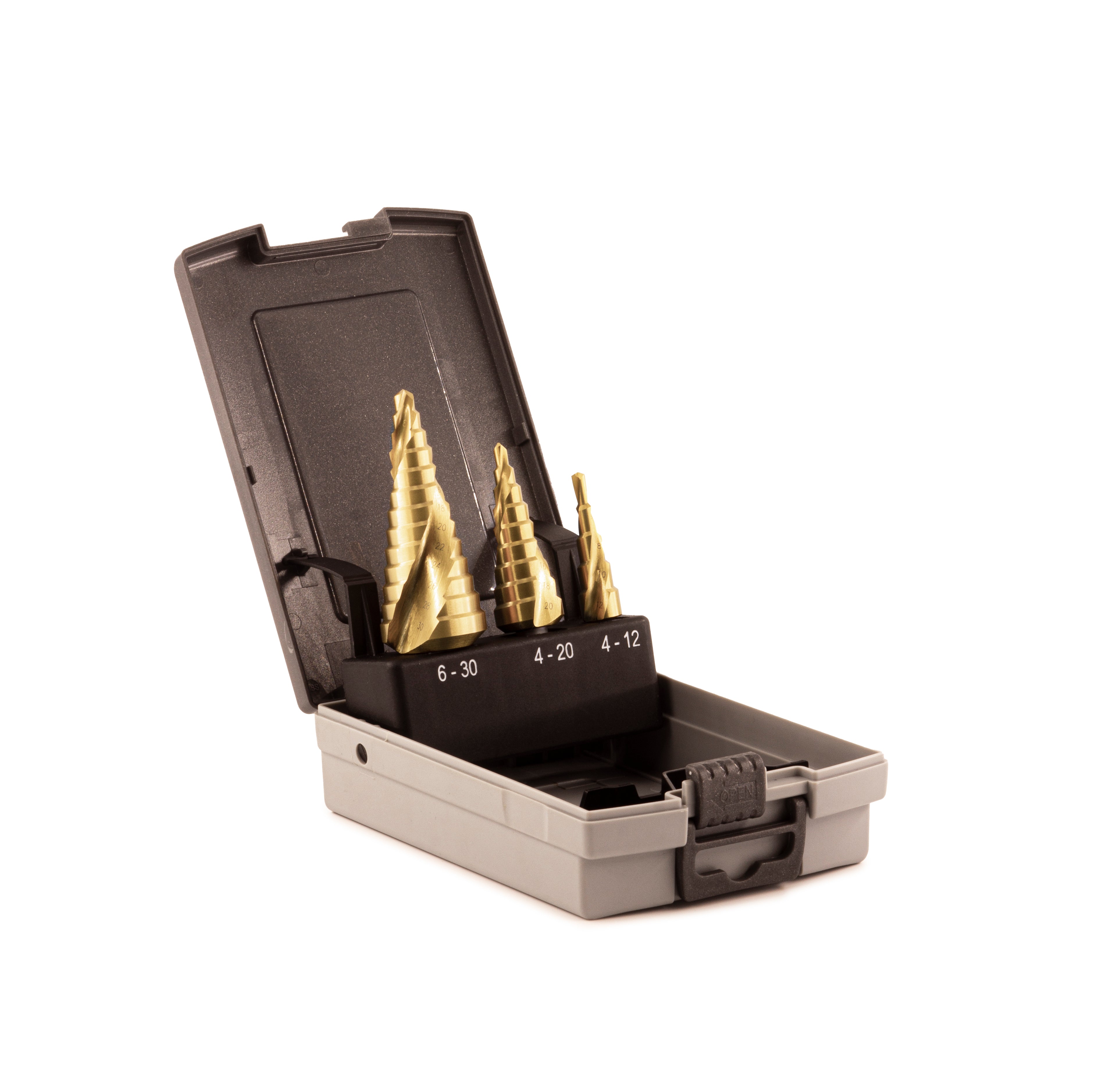 HSS with TiN Coating Spiral Fluted Step Drill Kits | Tooling Superstore